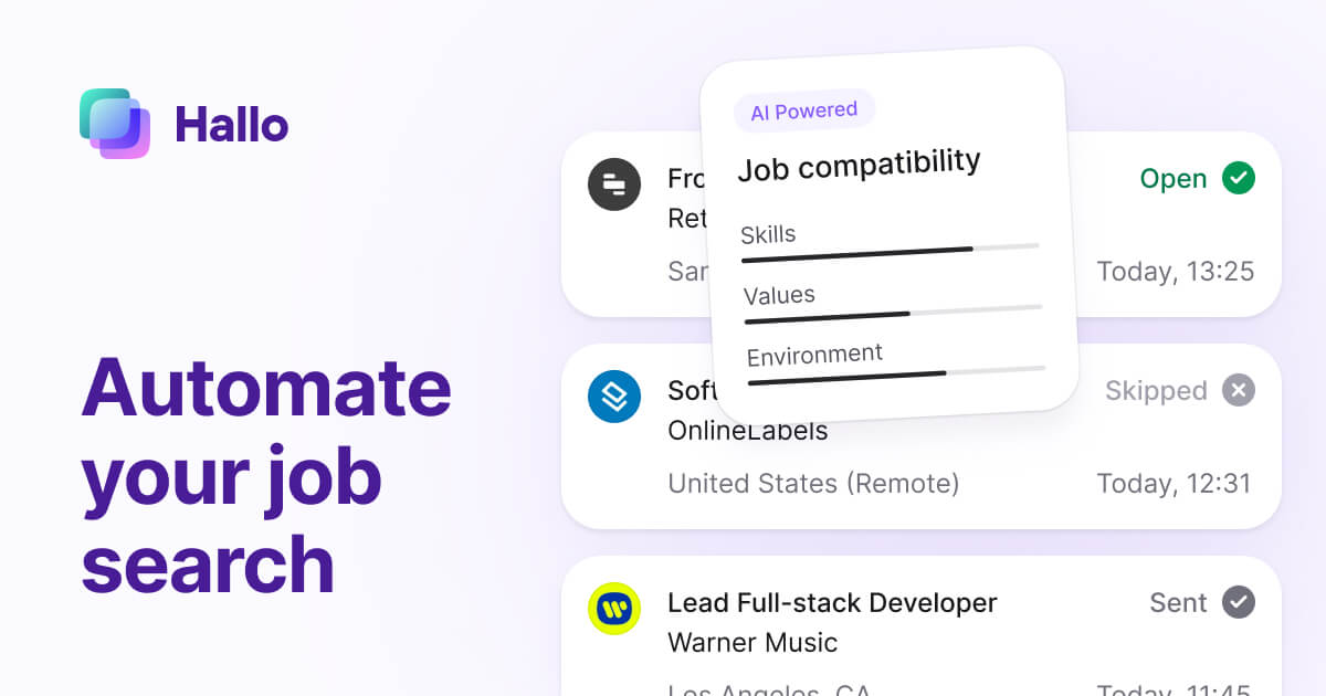 Automate your job search with Hallo